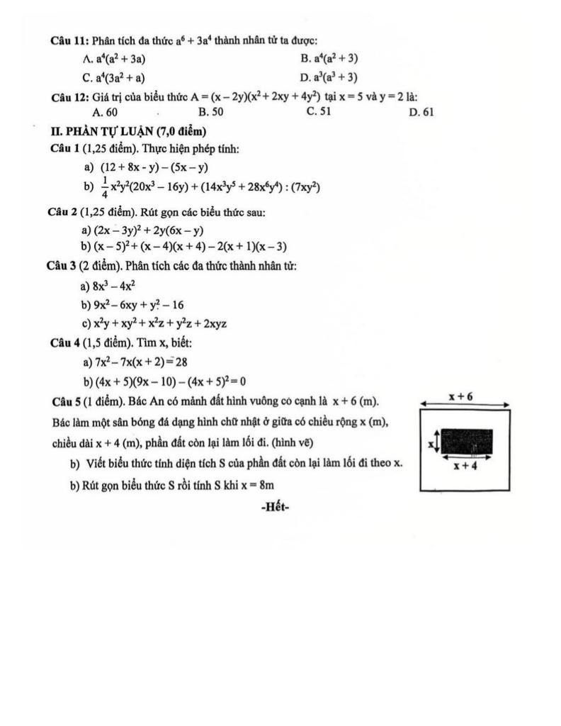 Giải Bài Toán Đề Giữa Kì 1 Toán 8 Năm 2025 – 2026 Trường Thcs Huỳnh Thúc Kháng – Đà Nẵng ...